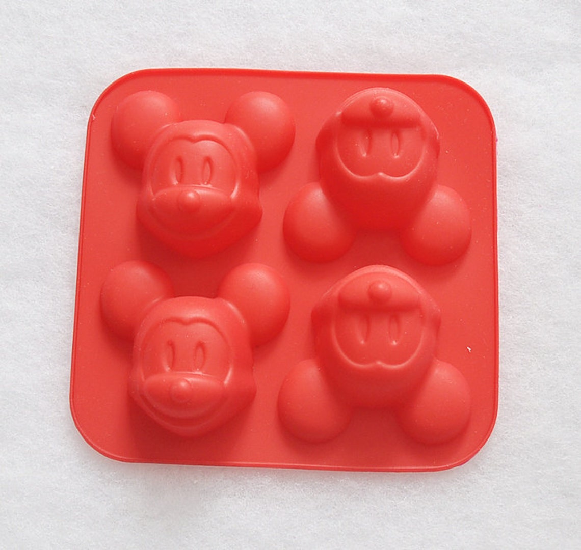 4-holes Cute Cartoon Mold Silicone Mickey Mousse Cake Mold - Etsy