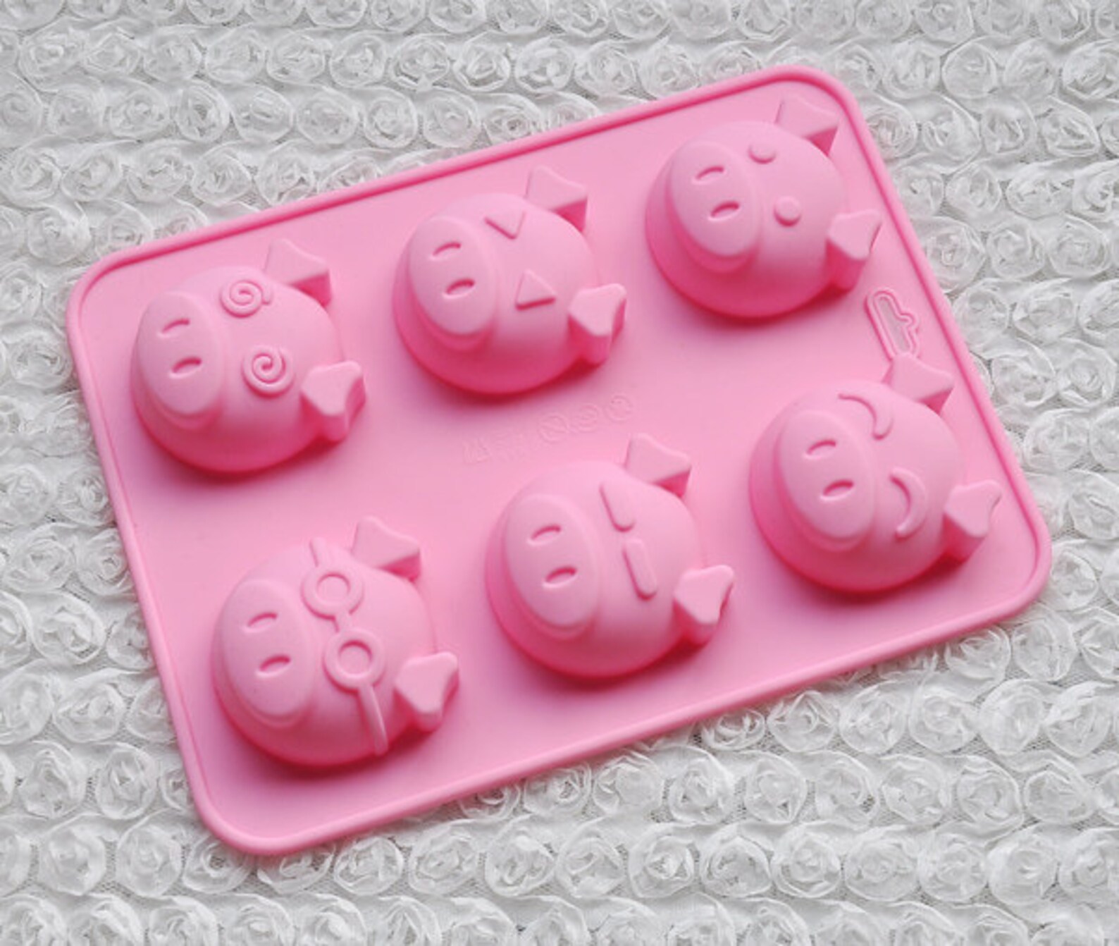 6 Holes Pig Head Chocolate Mould Cake Mold Flexible Silicone | Etsy