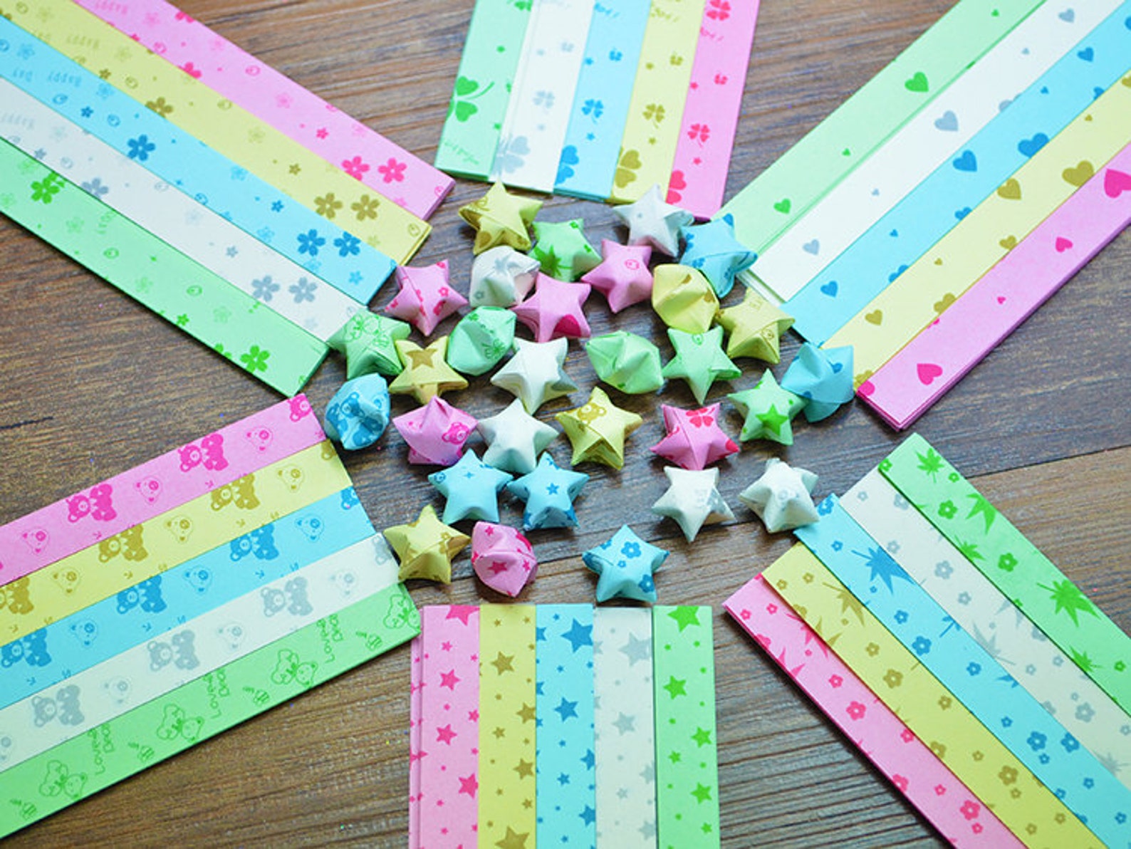 510 Wishing Lucky Stars Paper Origami Star Paper Kit Paper - Etsy