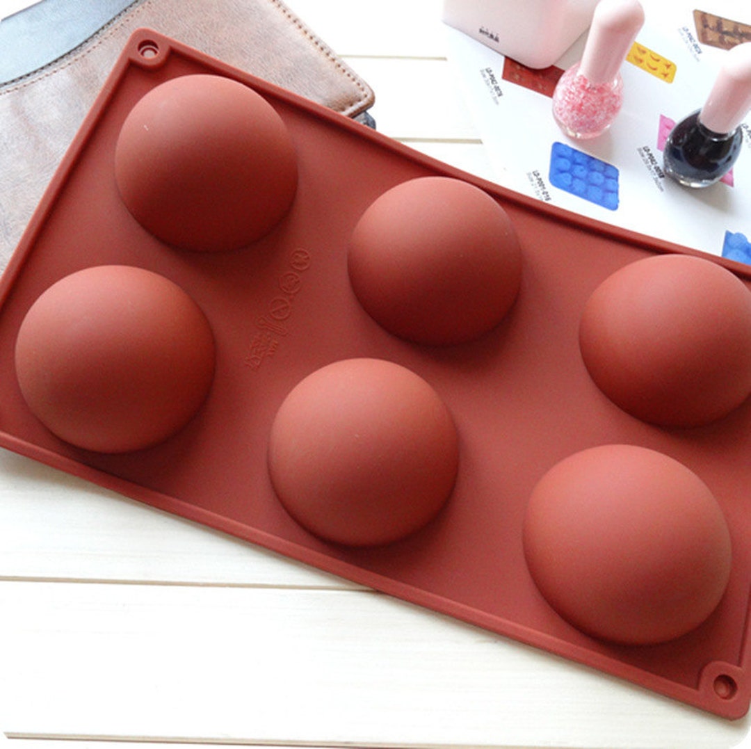 6-big Semi Sphere Cylinders Mold Cake Mould Silicone Mold Silicone ...