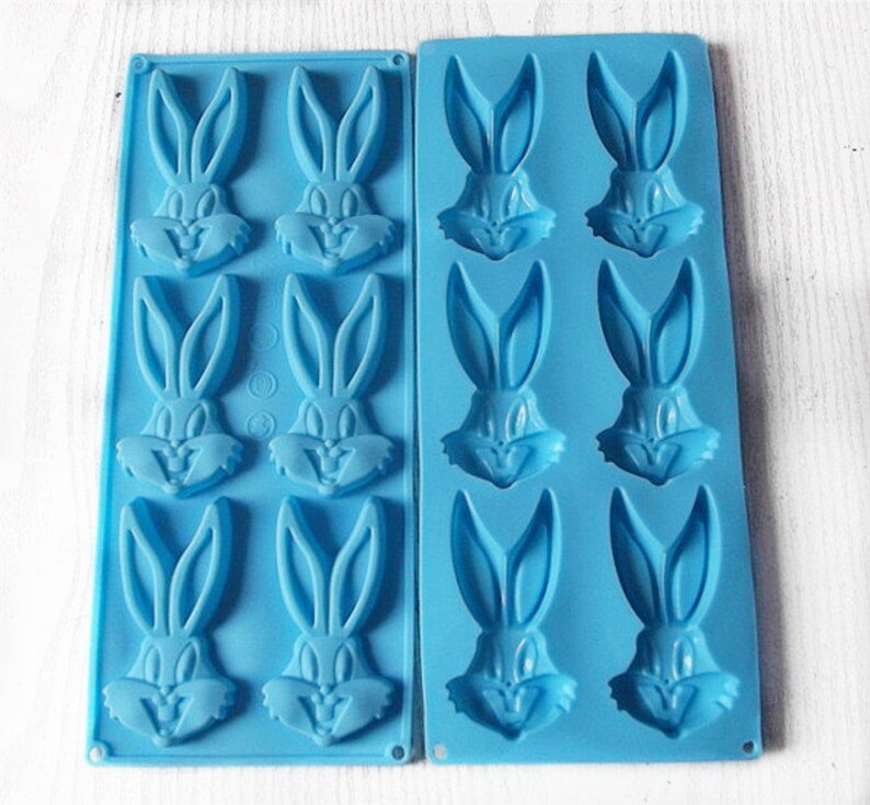 New Style 6-holes Bugs Bunny Chocolate Mold Cake Mould Silicone Cake ...
