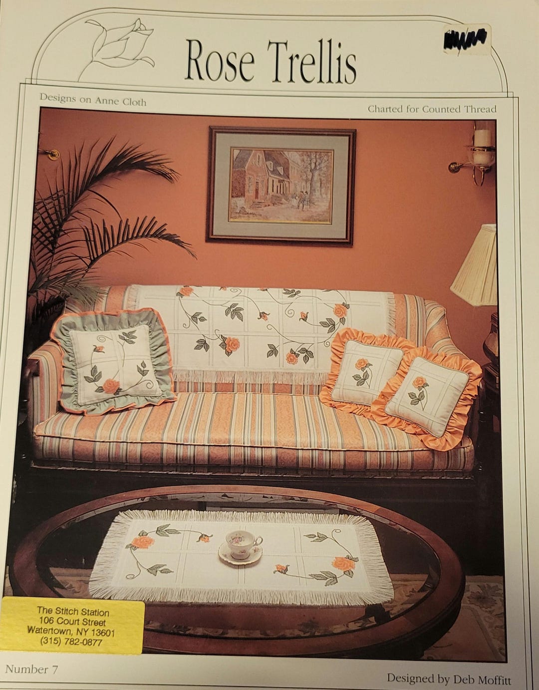 Rose Trellis Cross Stitch Pattern - FREE SHIPPING - Etsy