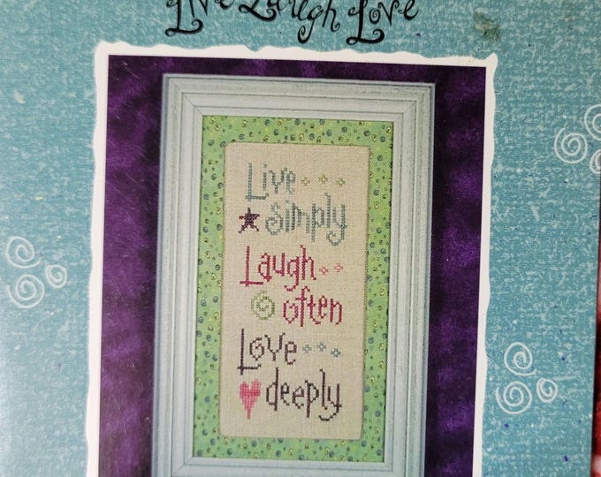 Lizzie Kate Snippets Live Laugh Love Cross Stitch Pattern. Free ...