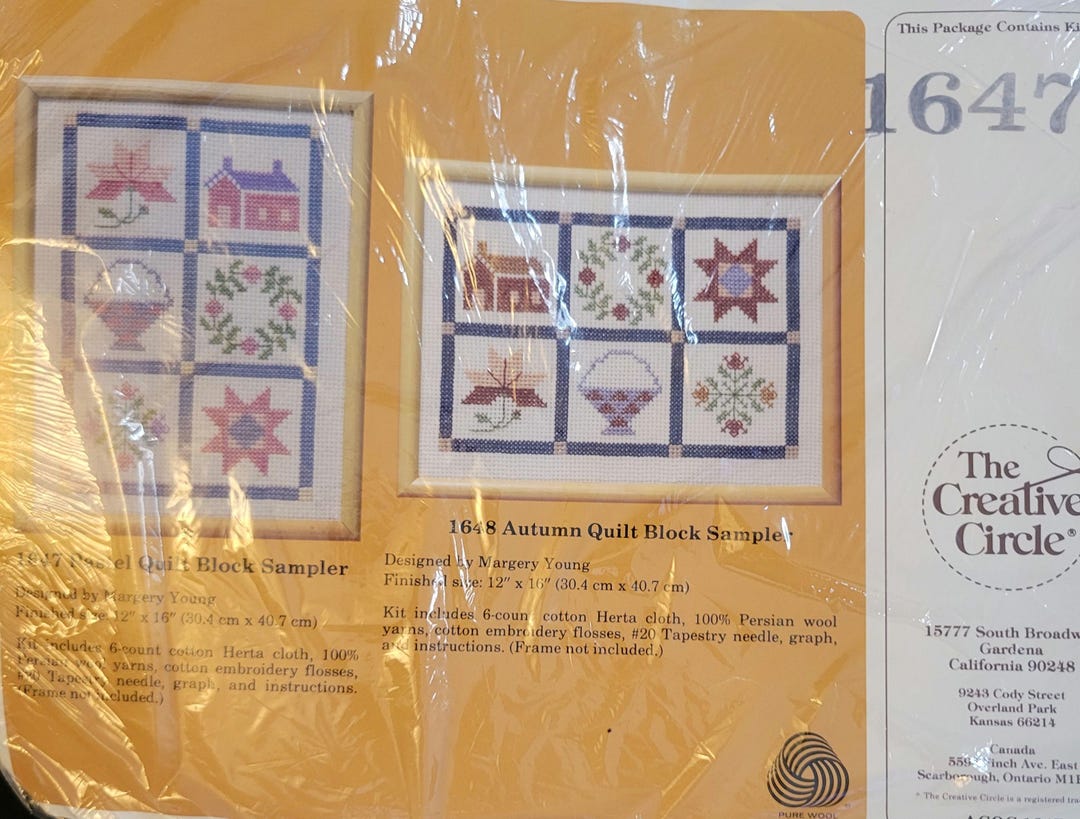 1647 Pastel Quilt Block Sampler and 1648 Autumn Quilt Block Sampler ...