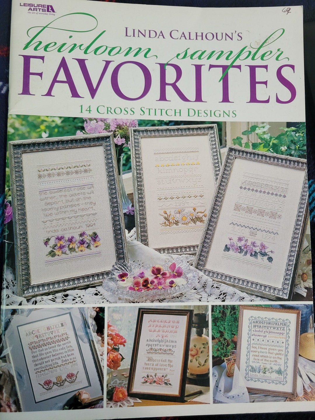 Leisure Arts Heirloom Samplers - 14 Designs Cross Stitch Pattern Book ...