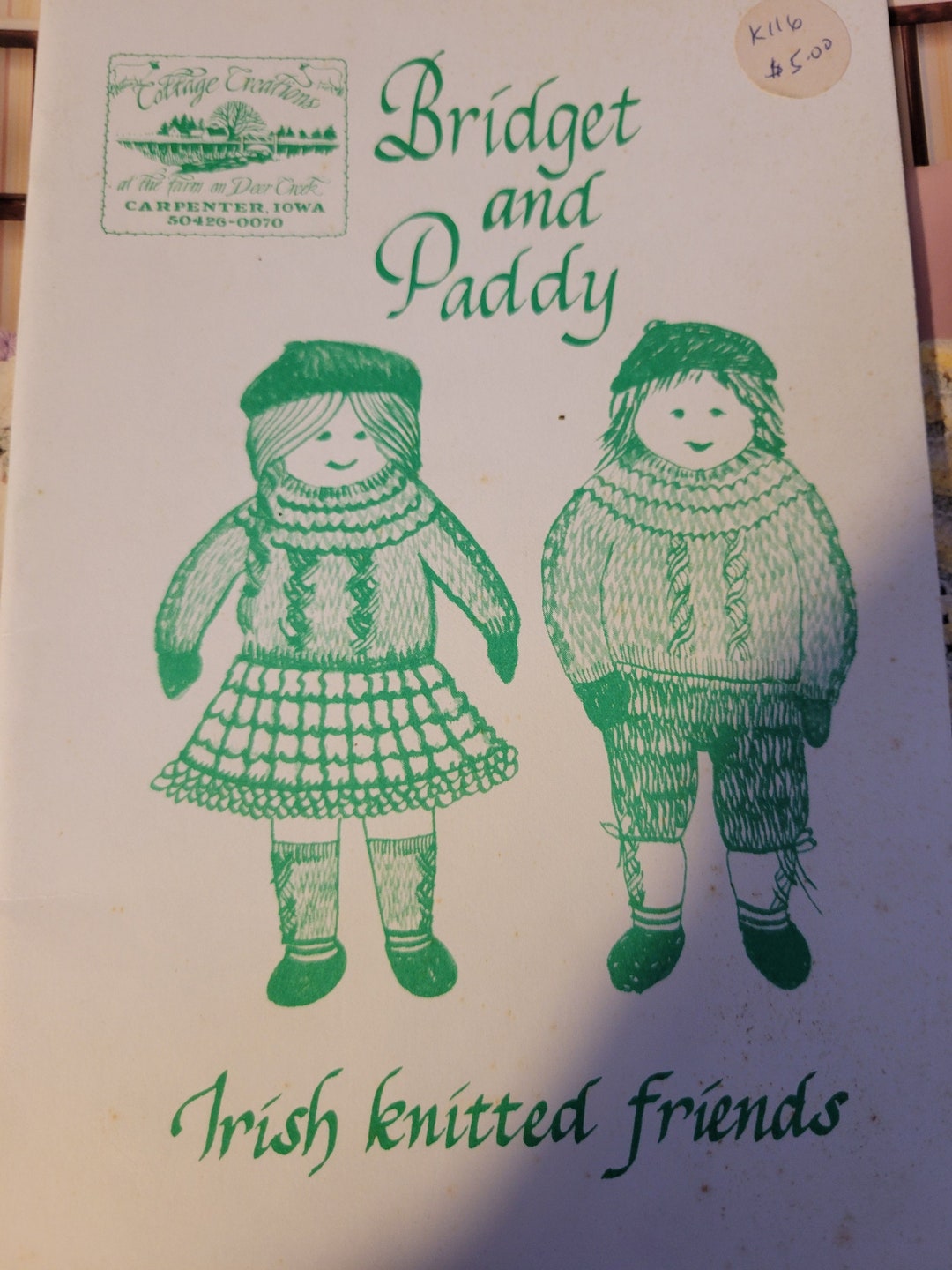 Vintage Cottage Creations Bridget and Paddy Irish Knitted Friends ...