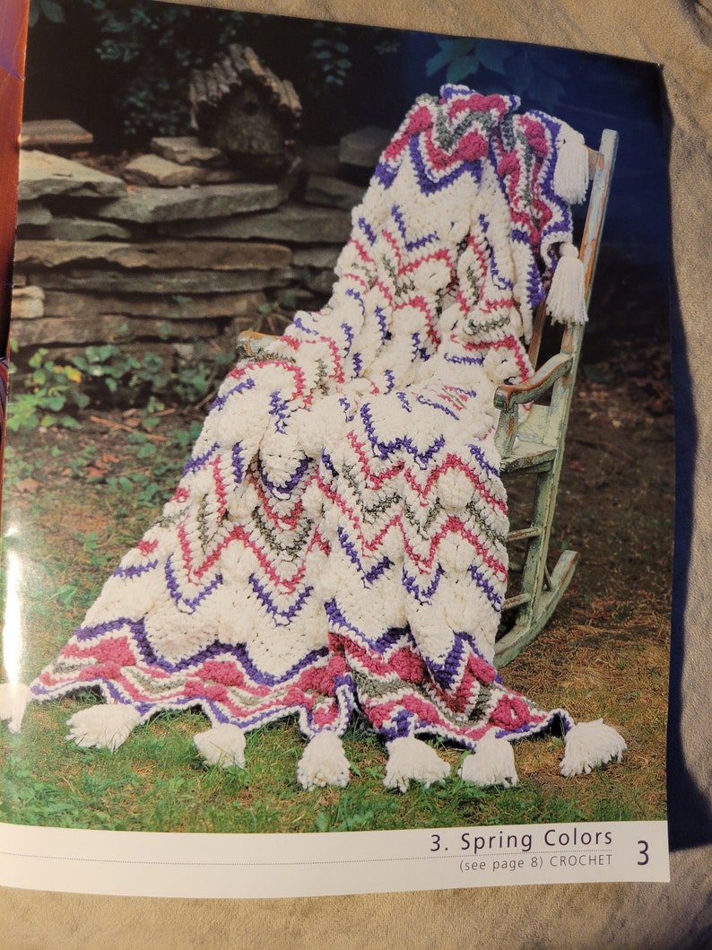 Vintage Patons Afghans to Knit and Crochet Pattern. Quick & Cozy. - Etsy