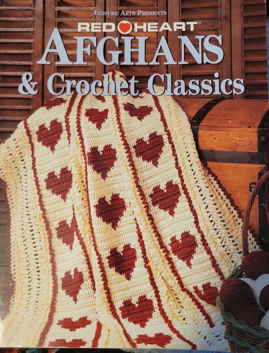 Vintage Red Heart Afghans & Crochet Classics Pattern Book. 144 Pages ...