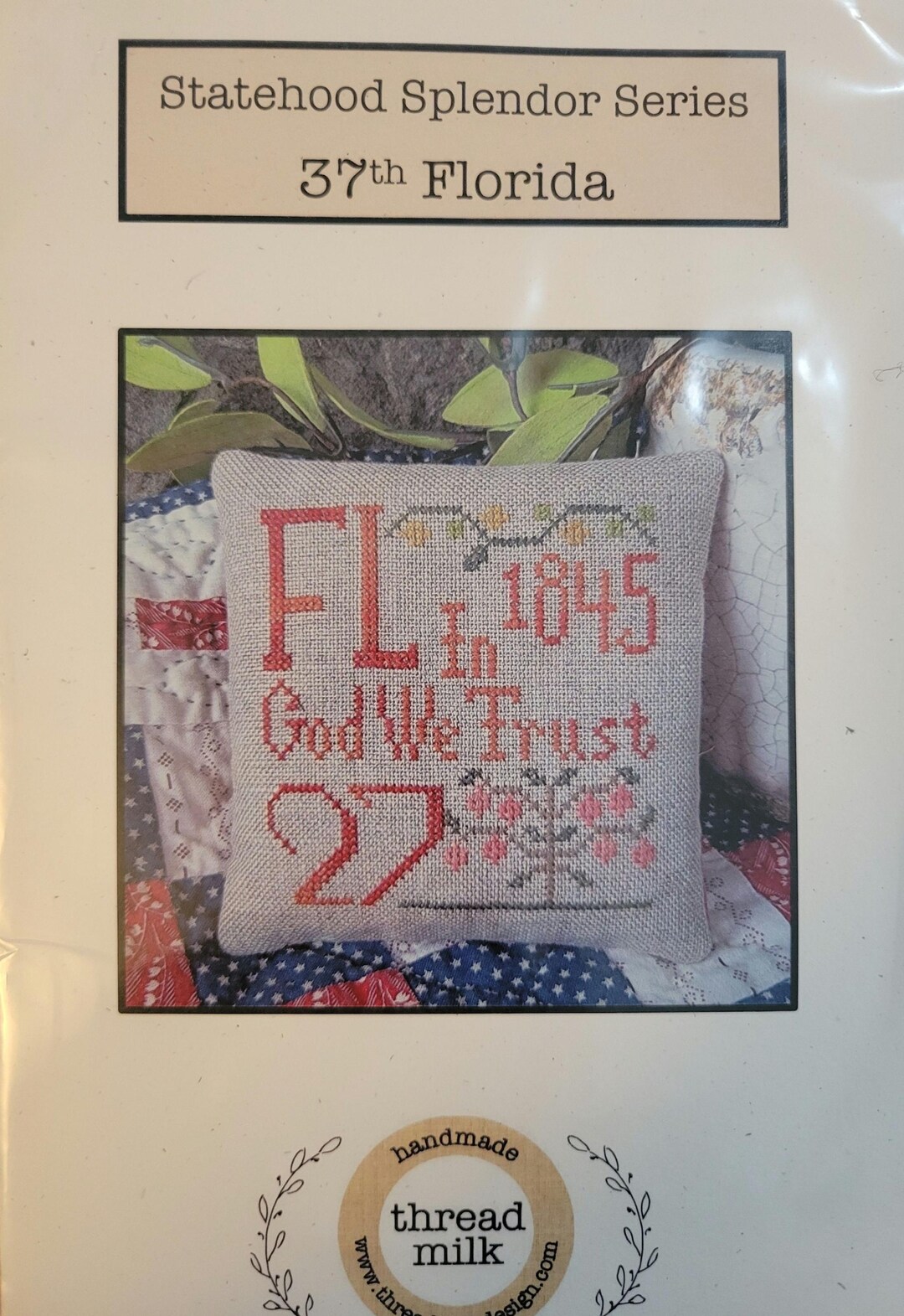 Thread Milk Statehood Splendor Series 37th Florida Cross Stitch Pattern ...