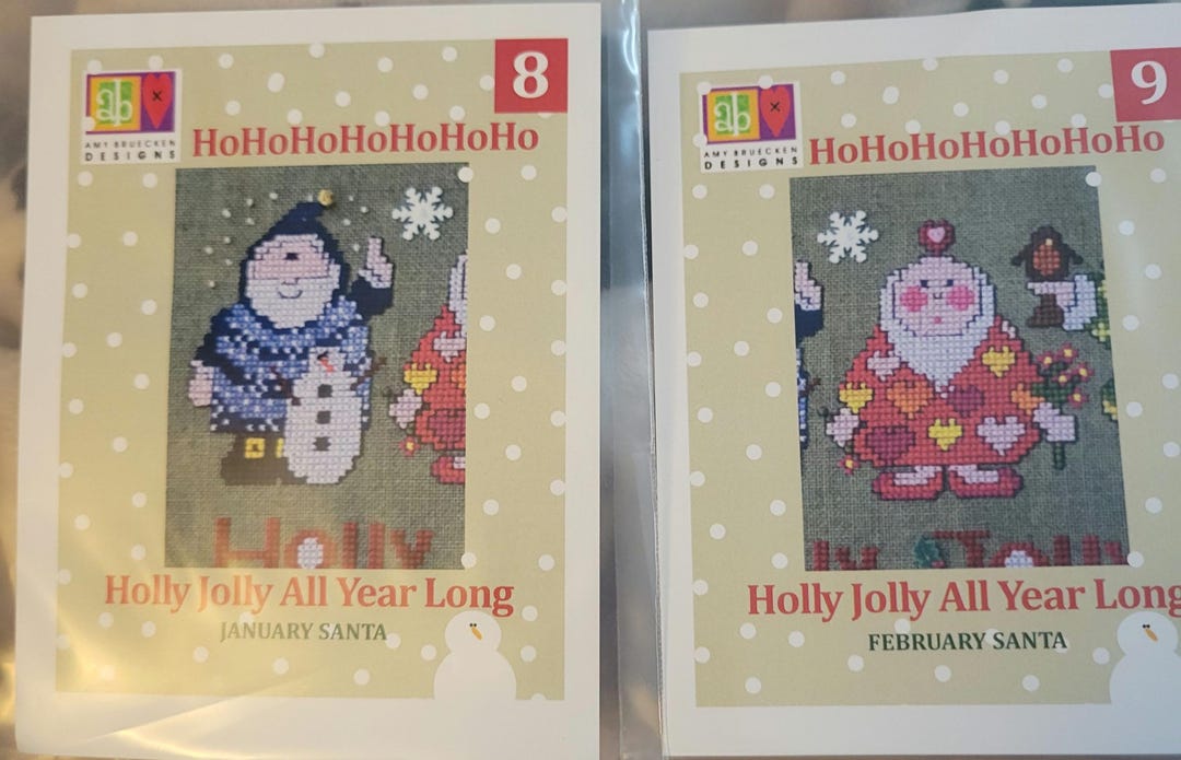 Amy Bruecken Designs Santas by the Month Cross Stitch Pattern. FREE ...