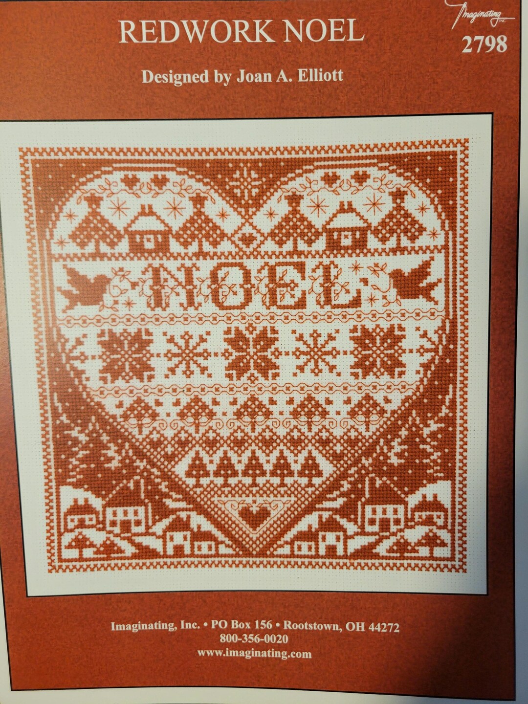 Redwork Noel Cross Stitch Pattern. FREE SHIPPING. - Etsy