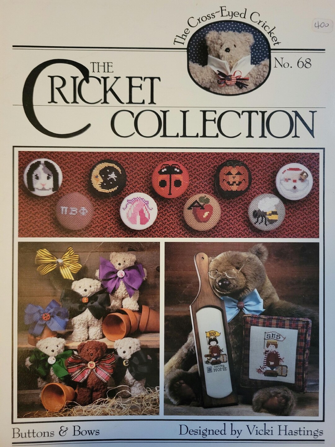 The Cricket Collection Buttons and Bows Cross Stitch Pattern. Free ...