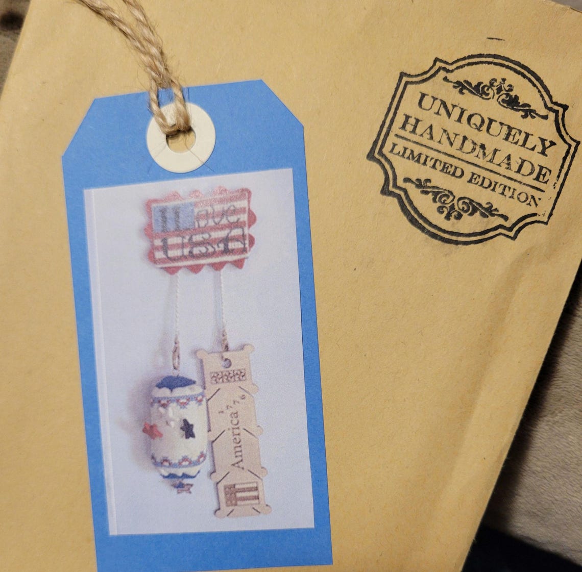 Uniquely Handmade I Love USA Cross Stitch Pattern Kit. Free SHIPPING ...