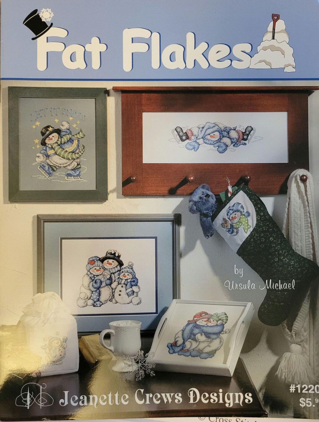Jeanette Crews Designs Fat Flakes Cross Stitch Pattern. Free Shipping ...