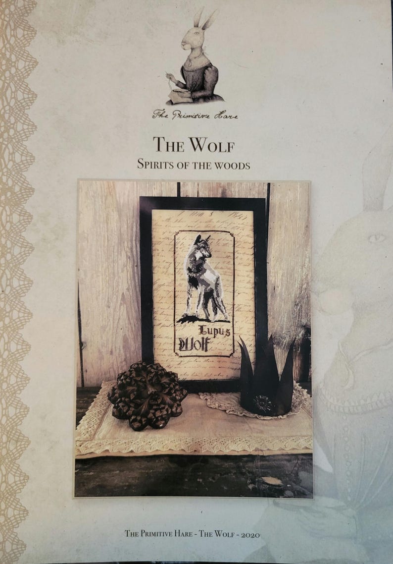 The Primitive Hare the Wolf Cross Stitch Pattern. FREE Shipping. Good ...