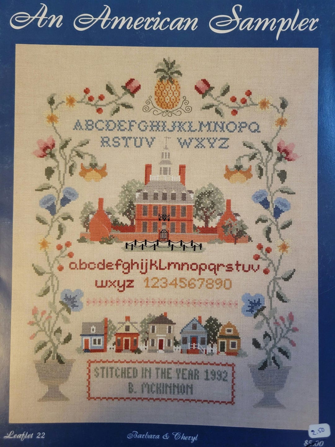 An American Sampler Cross Stitch Pattern. FREE SHIPPING. Used Condition ...