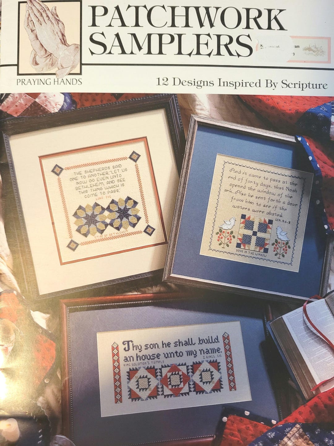 Praying Hands Patchwork Samplers 12 Designs Inspired by Scripture Cross Stitch Pattern. FREE ...