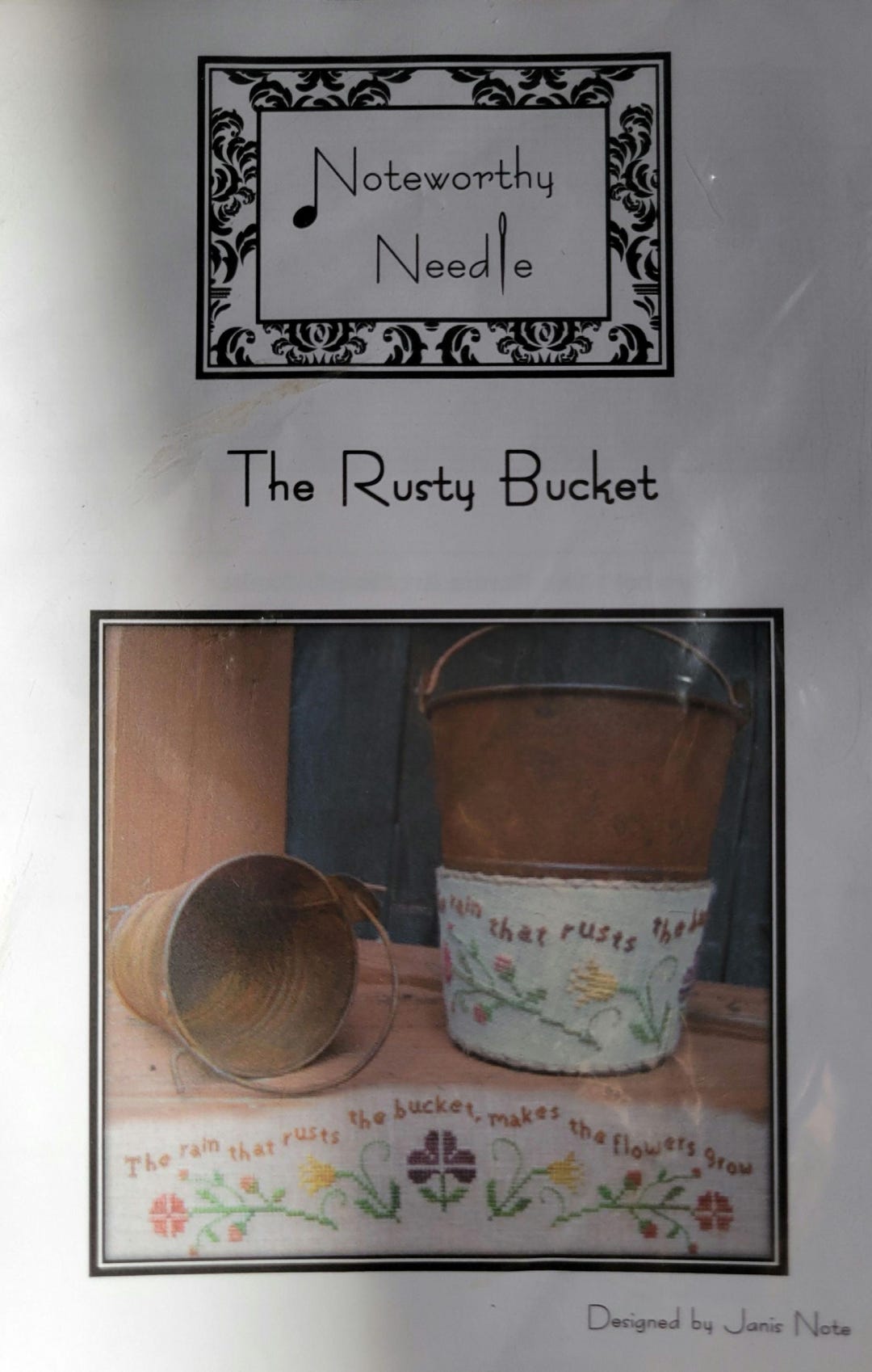Noteworthy Needle the Rusty Bucket Cross Stitch Pattern. FREE SHIPPING ...