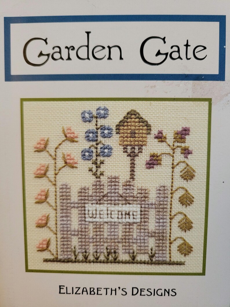 Elizabeths Designs Garden Gate Cross Stitch Pattern. FREE SHIPPING. - Etsy