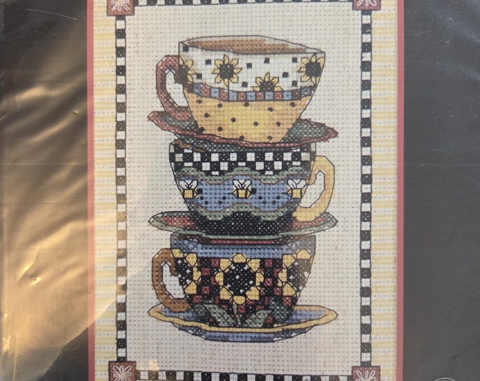 Dimensions Debbie Mumm Stacked Cups Counted Cross Stitch Kit. FREE ...