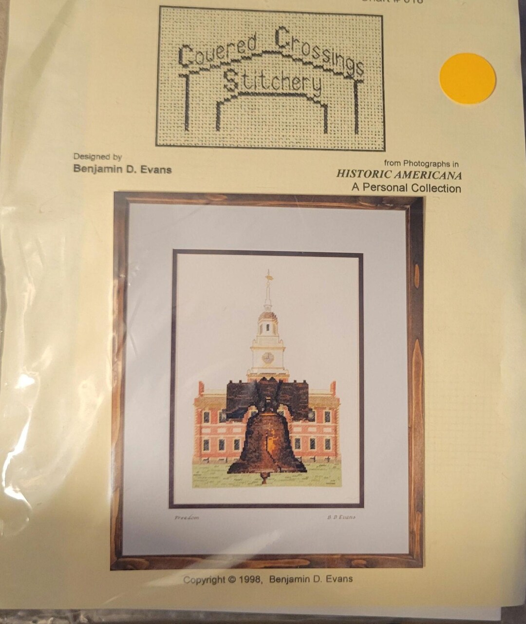 Covered Crossings Stitchery Freedom Liberty Bell Cross Stitch Pattern ...