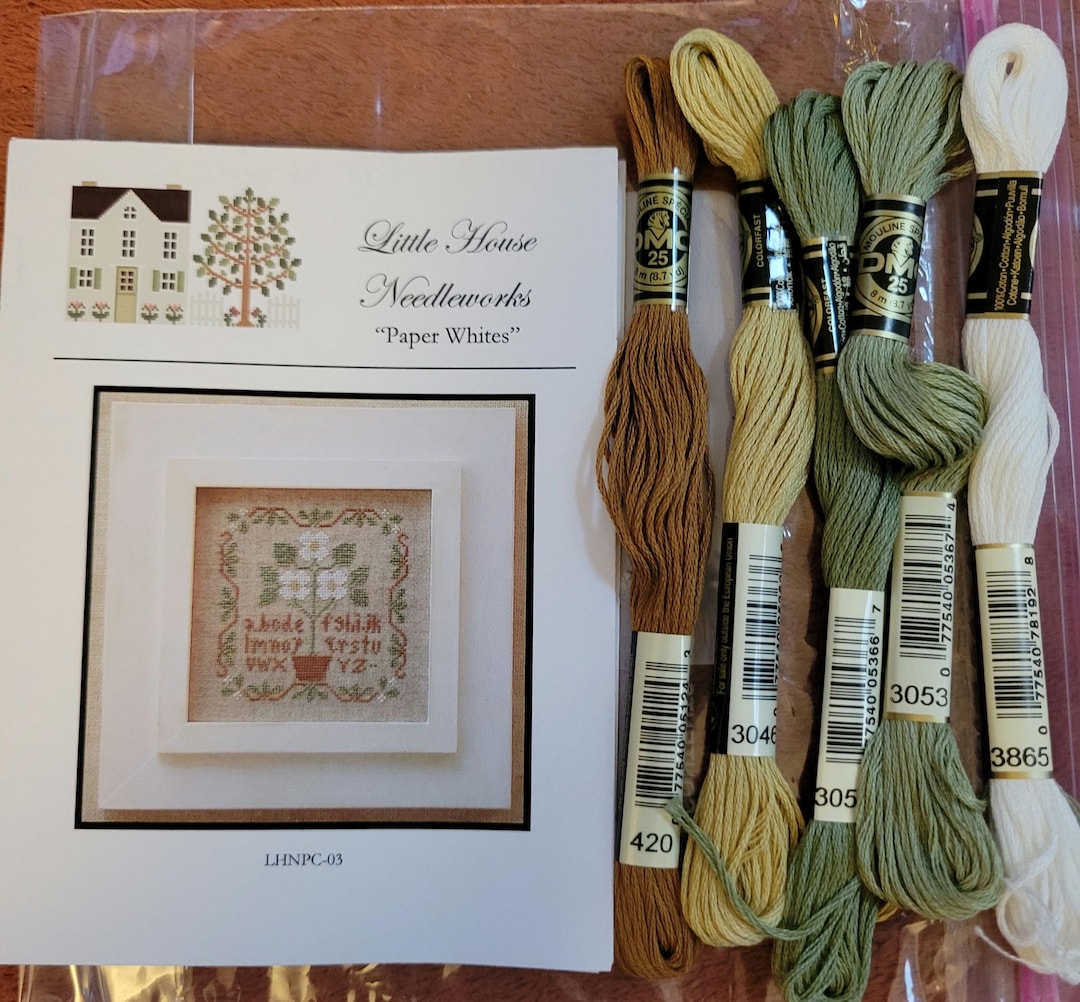 Little House Needleworks Paper Whites Cross Stitch Pattern Including ...