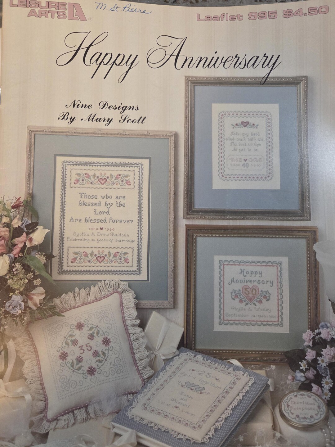 Leisure Arts Happy Anniversary Cross Stitch Pattern. FREE SHIPPING ...