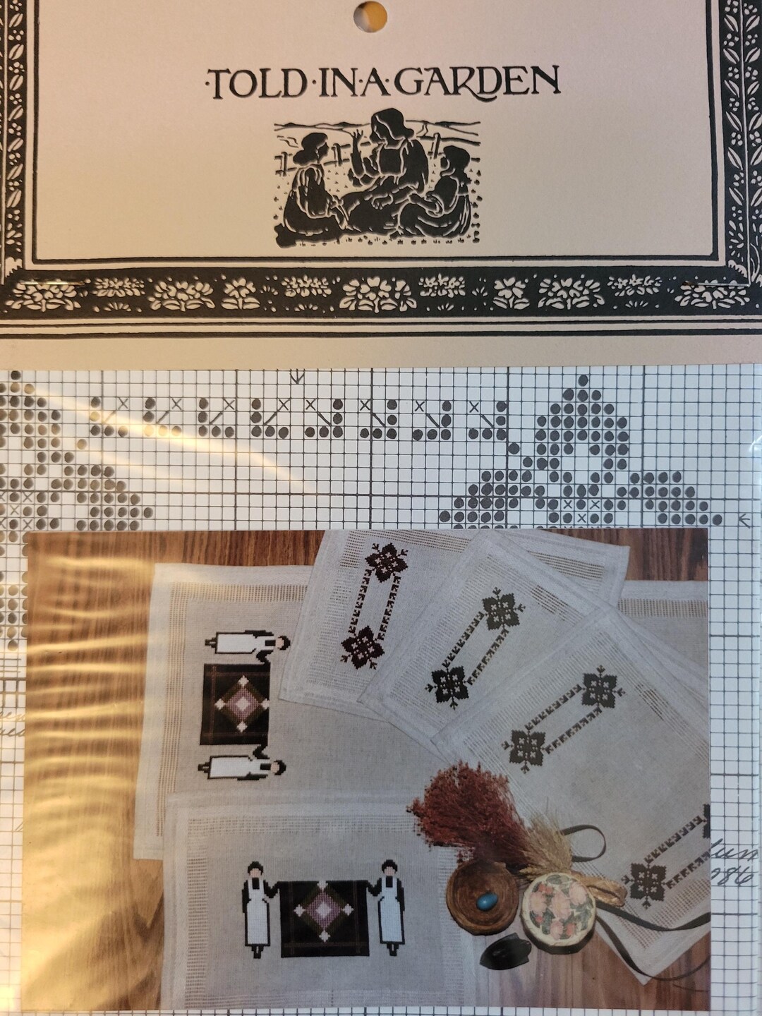 Told in A Garden Amish Women Cross Stitch Pattern. Good Condition. Free ...