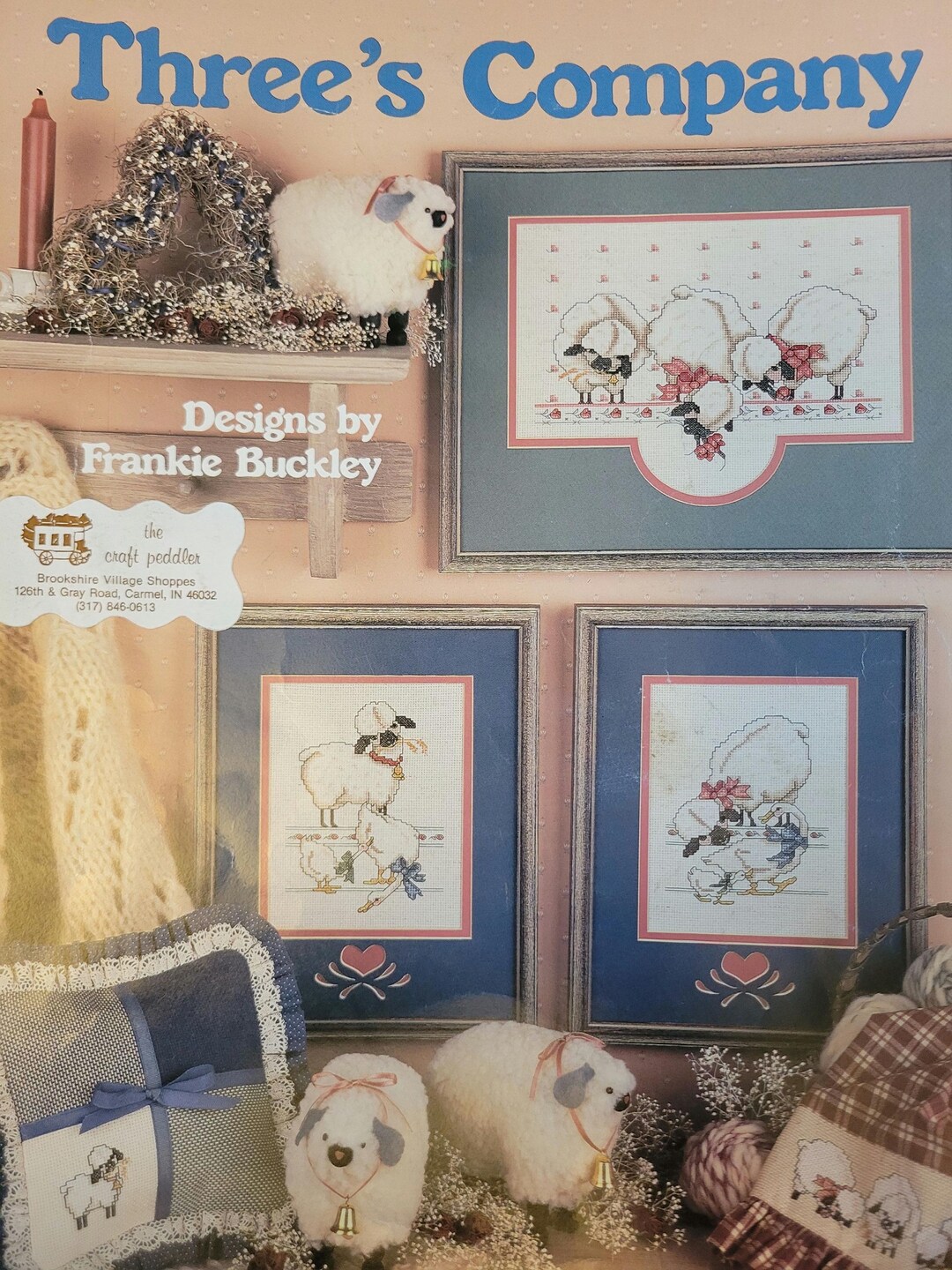 Vintage Leisure Arts Threes Company Cross Stitch Pattern. Free SHIPPING. - Etsy