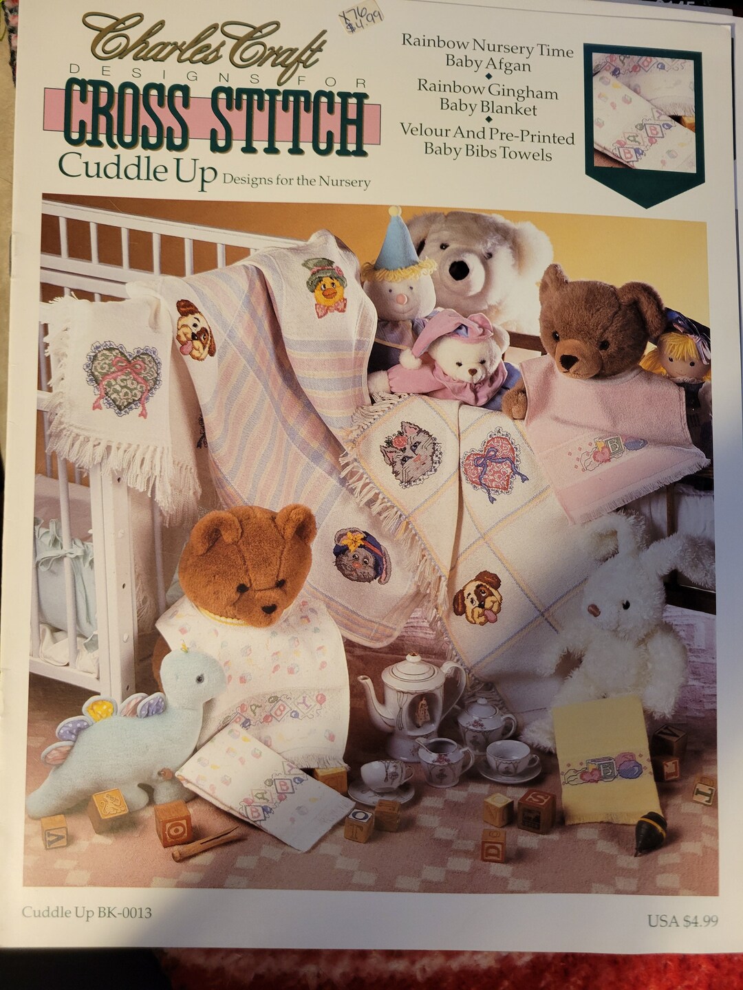 Vintage Charles Craft Cuddle up Baby Afghan, Towels and Blanket. Cross ...