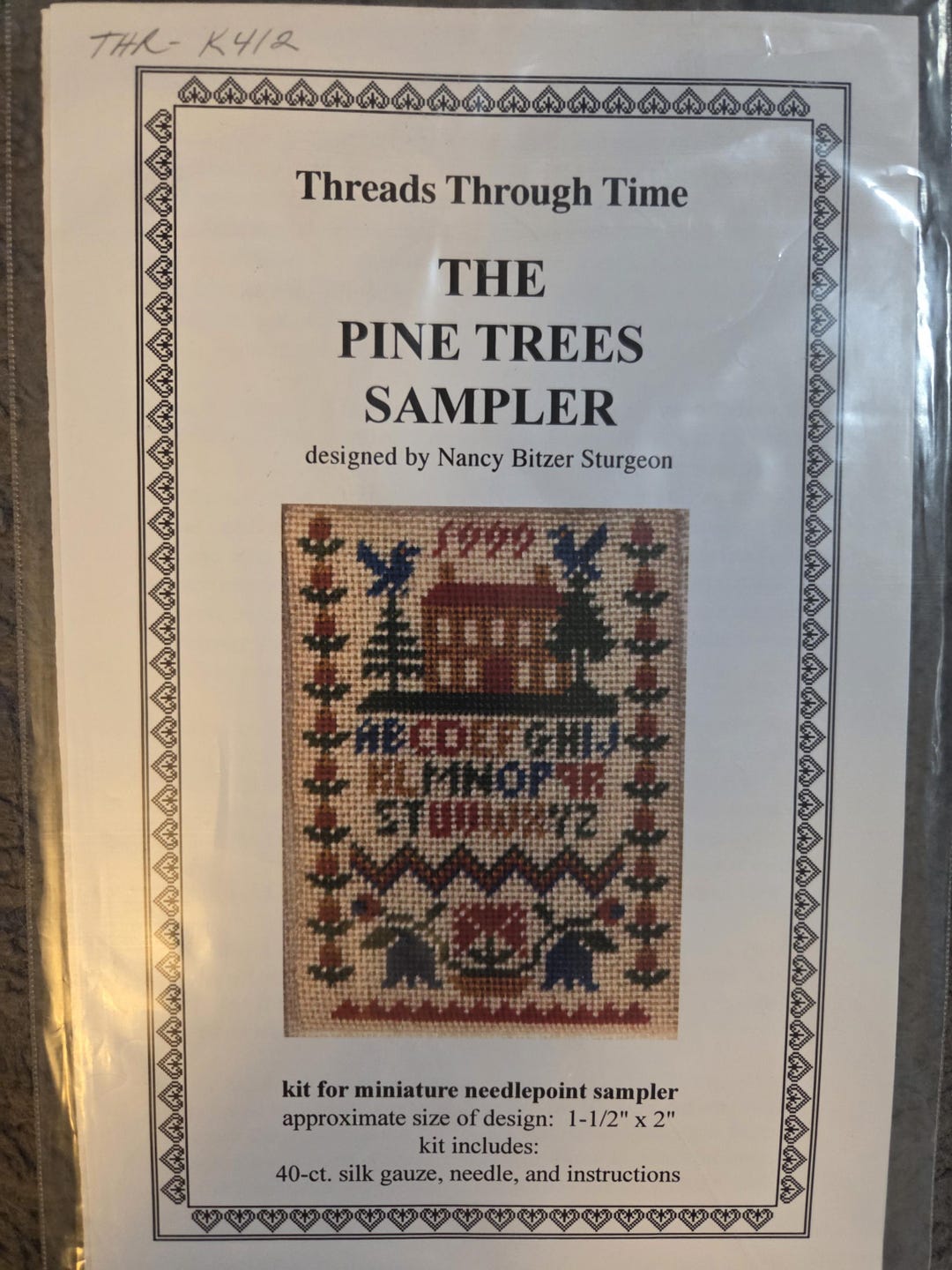 Threads Through Time the Pine Trees Sampler Cross Stitch Pattern. Free ...