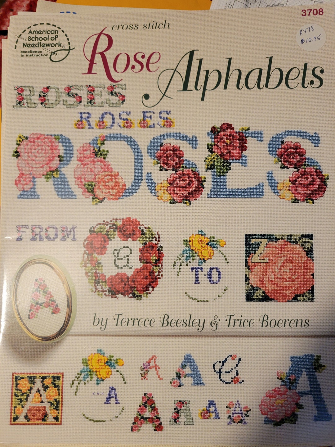 Vintage Rose Alphabets Cross Stitch Pattern Book - Etsy