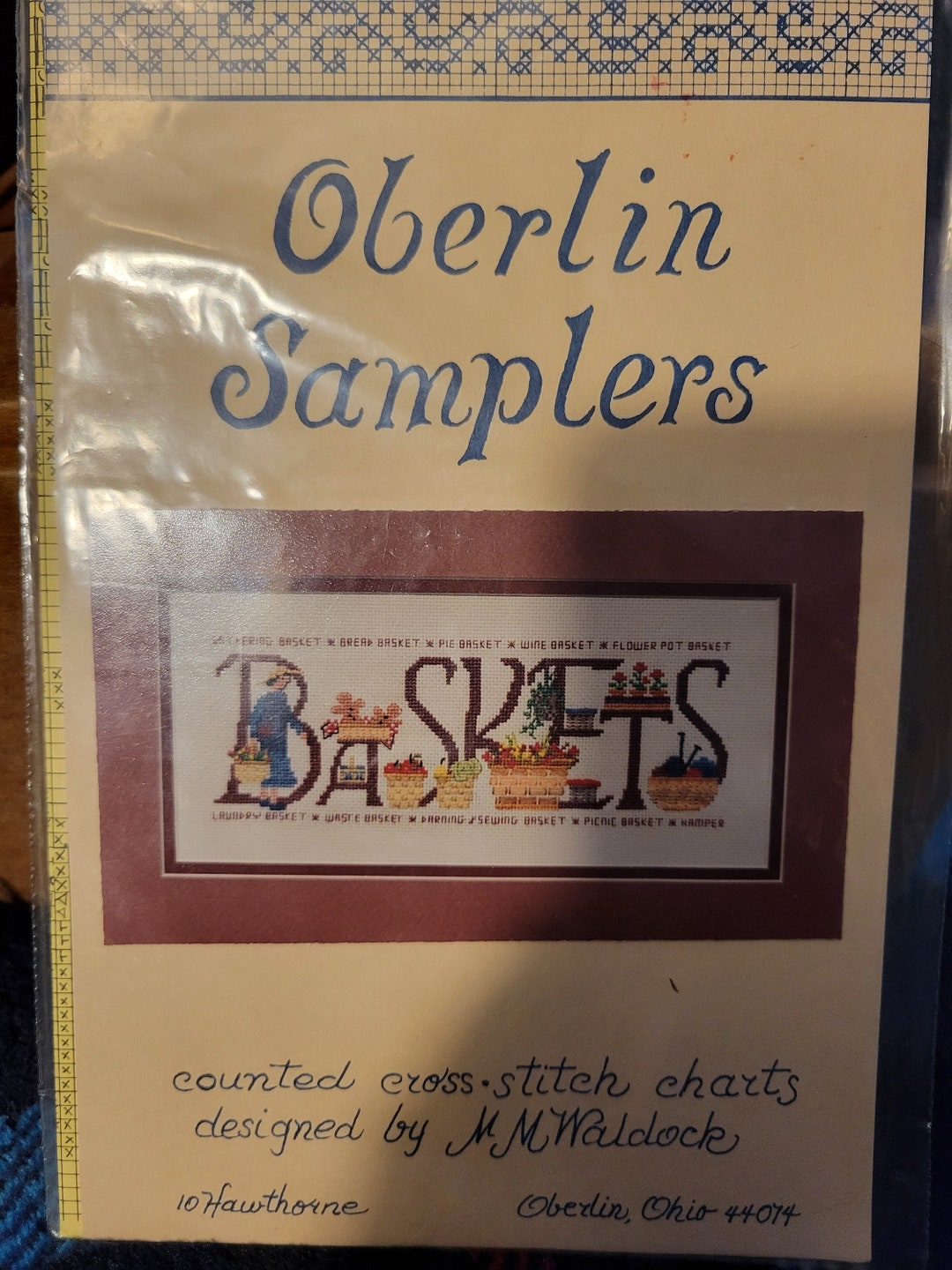 Vintage Oberlin Samplers Baskets Cross Stitch Pattern. Good Condition ...