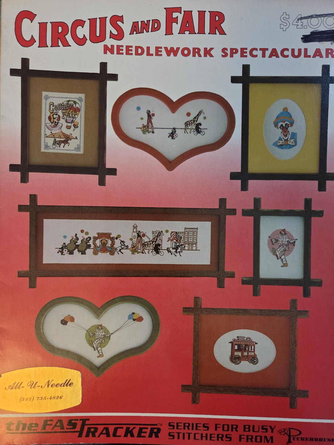 Puckerbrush Circus and Fair Cross Stitch Pattern. FREE SHIPPING. Used ...