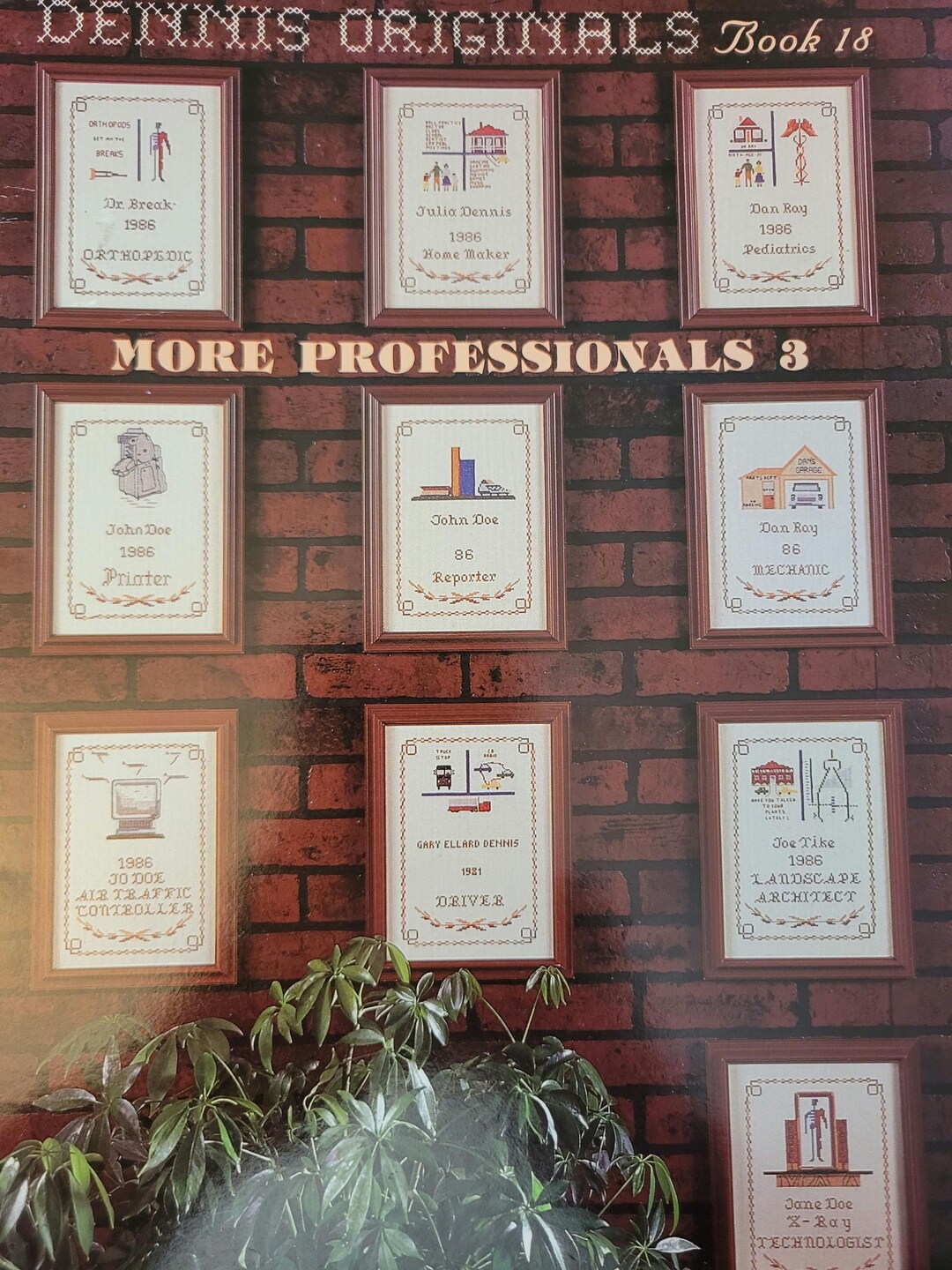 Vintage Dennis Originals More Professionals 3 Cross Stitch Pattern ...