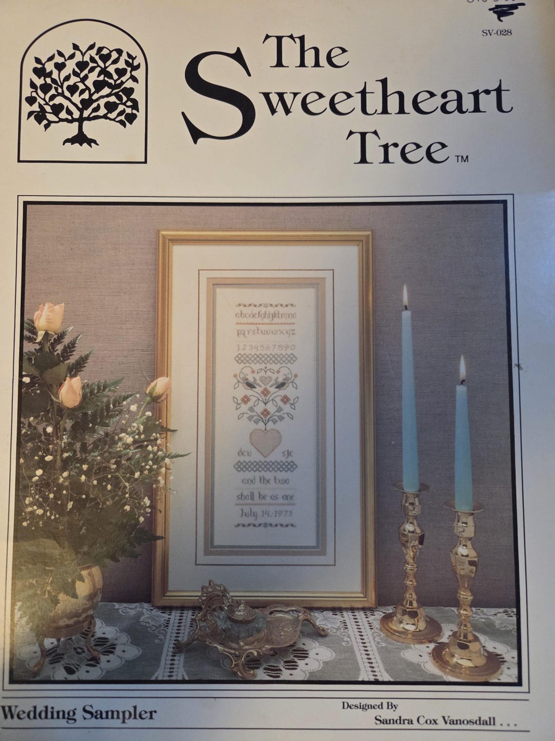 The Sweetheart Tree Wedding Sampler Cross Stitch Pattern. FREE SHIPPING ...