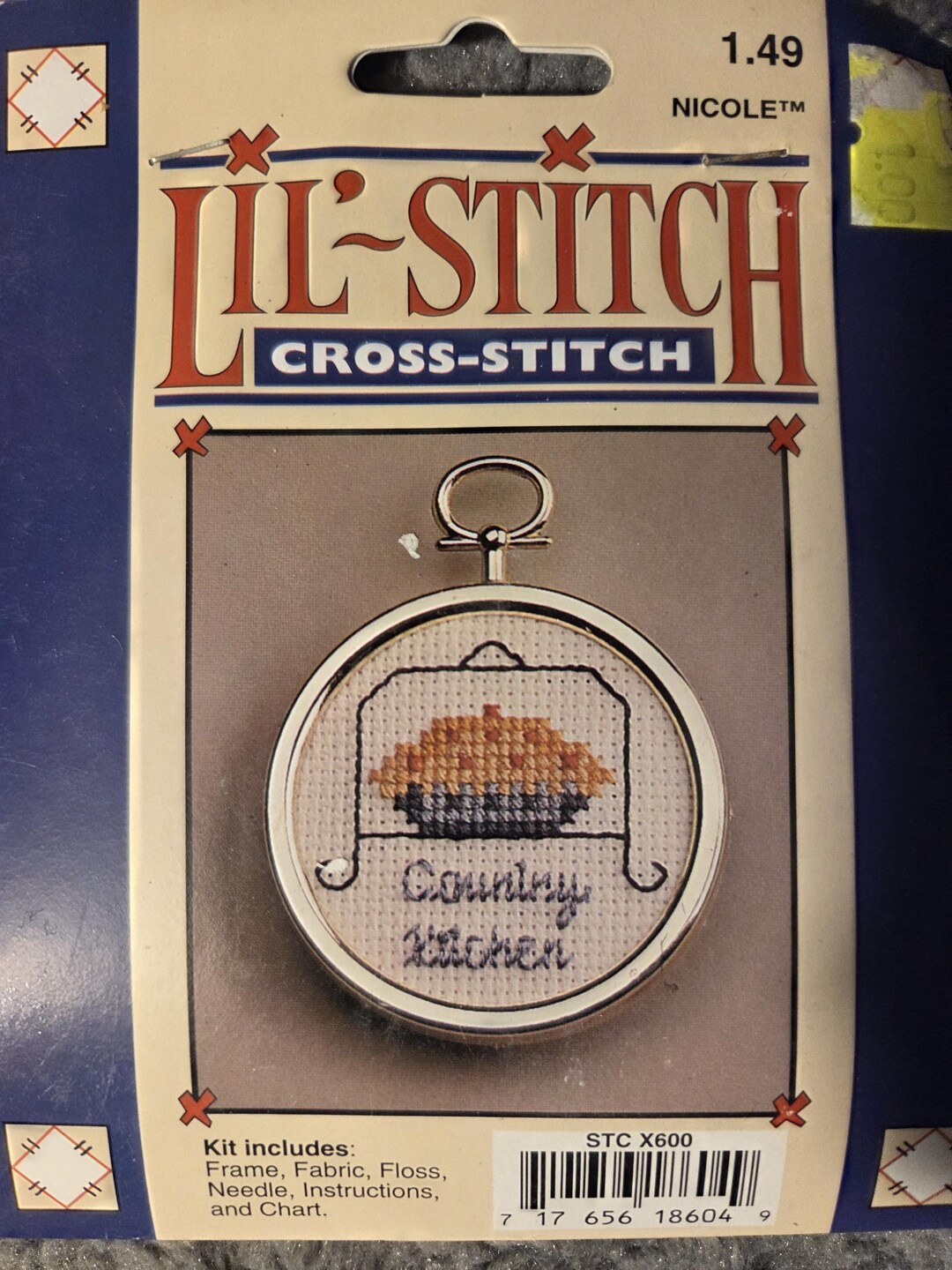 Lil Stitch Country Kitchen Counted Cross Stitch Kit. FREE SHIPPING ...