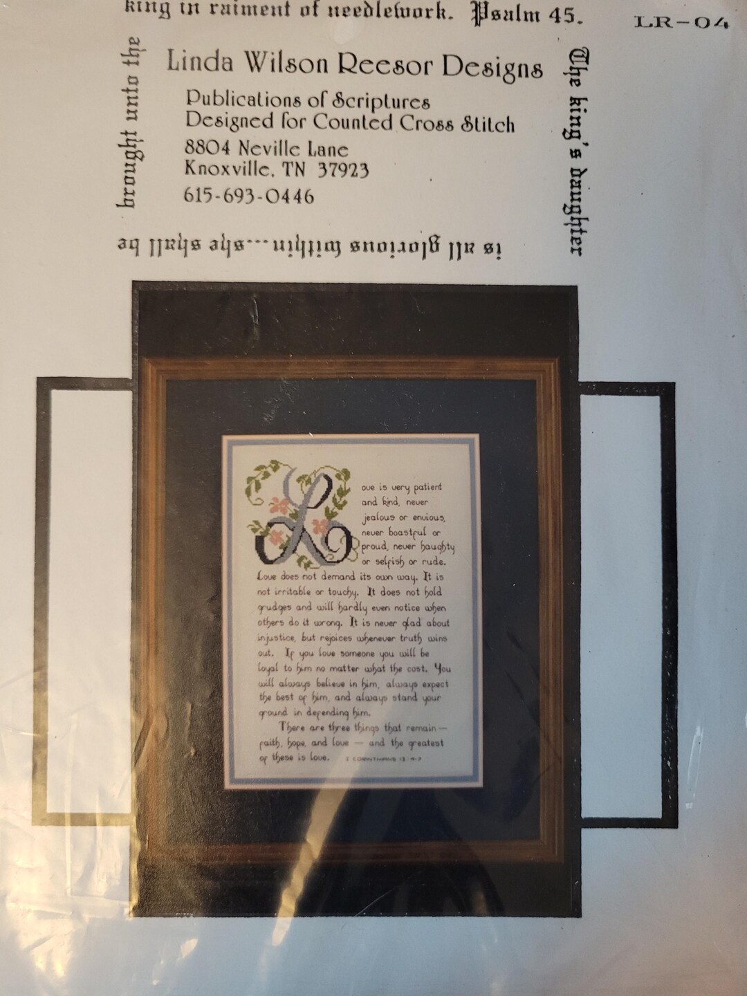 Linda Wilson Scriptures Corinthians Counted Cross Stitch Kit. FREE ...