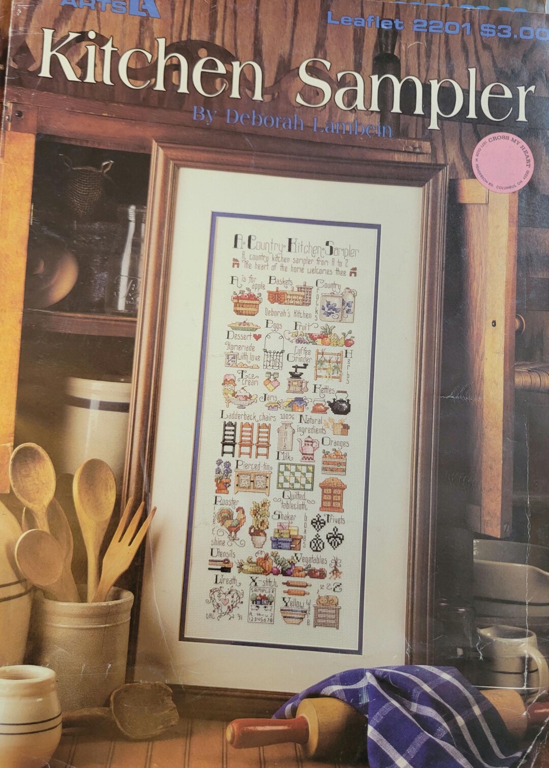 Vintage Leisure Arts Kitchen Sampler Cross Stitch Pattern Book - FREE ...