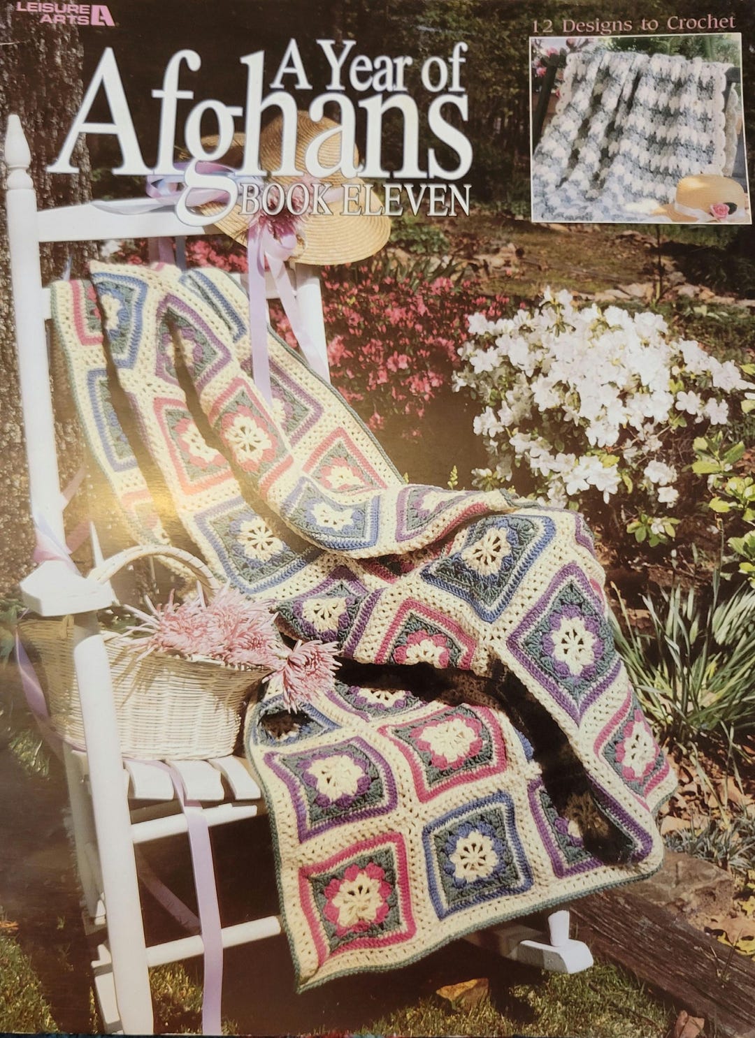 Vintage Leisure Arts A Year of Afghans Book Eleven Crochet Pattern. 12 ...