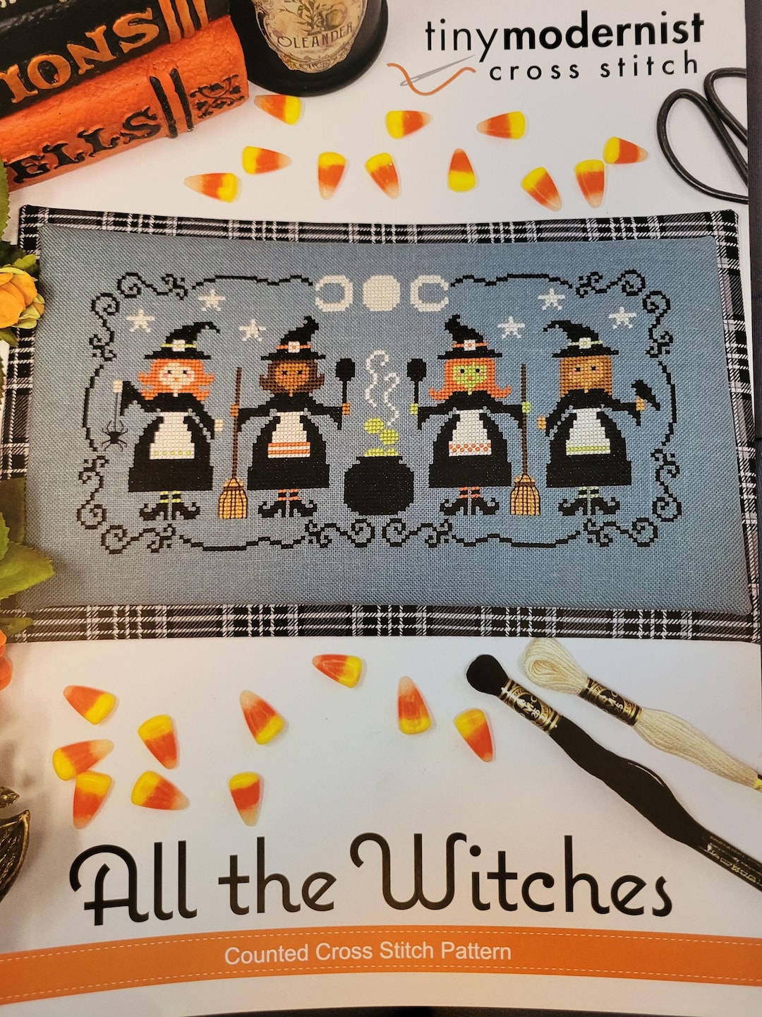 Tiny Modernist All the Witches Cross Stitch Pattern. Free Shipping ...
