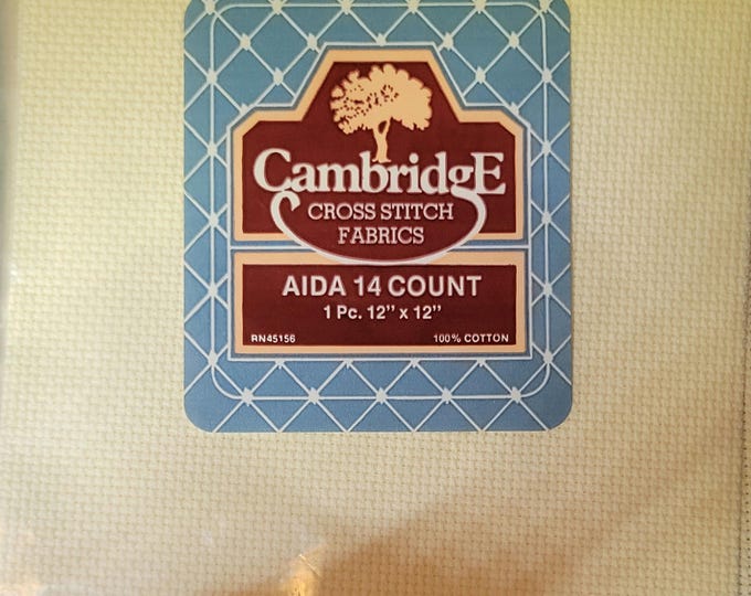 Cambridge Aida Cloth 14ct 12"x12" Cream. FREE SHIPPING. - Etsy