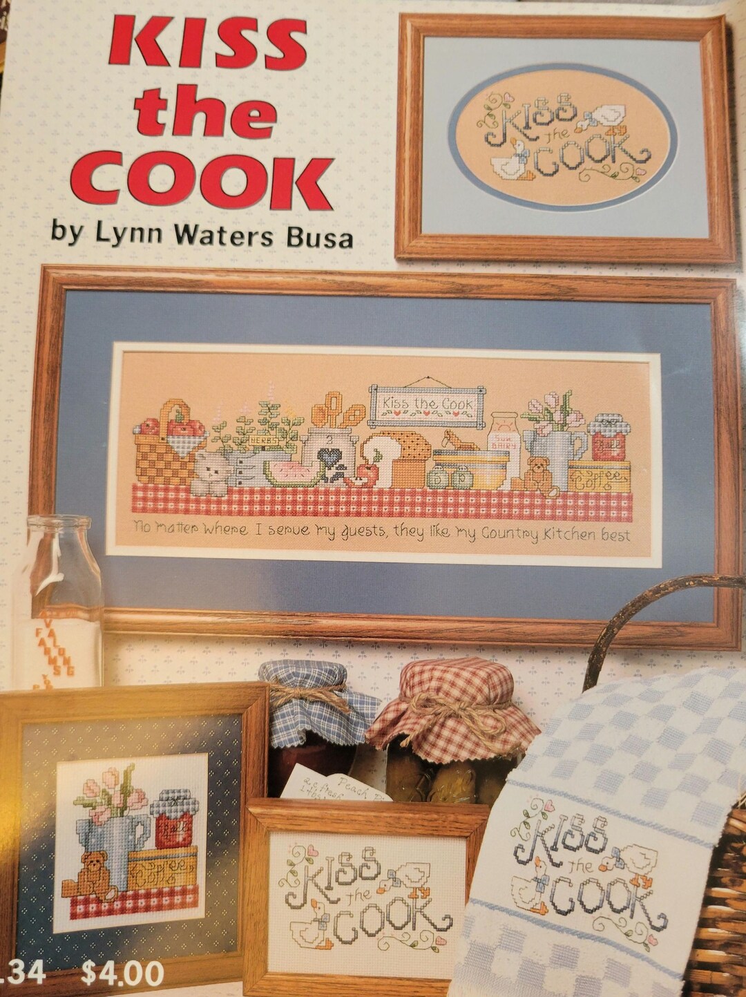 Kiss the Cook Cross Stitch Pattern Book - FREE SHIPPING - Etsy