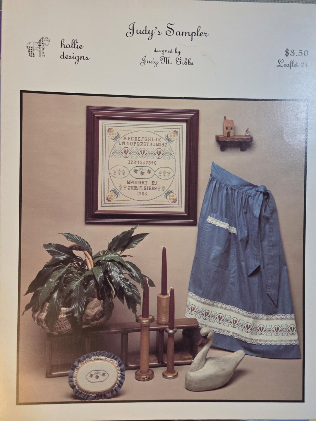 Hollis Designs Judys Sampler Cross Stitch Pattern. Free Shipping. Used ...