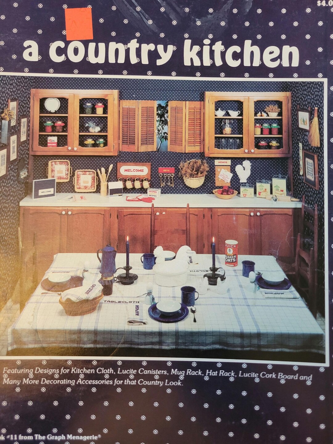 A Country Kitchen Cross Stitch Pattern. FREE SHIPPING. - Etsy