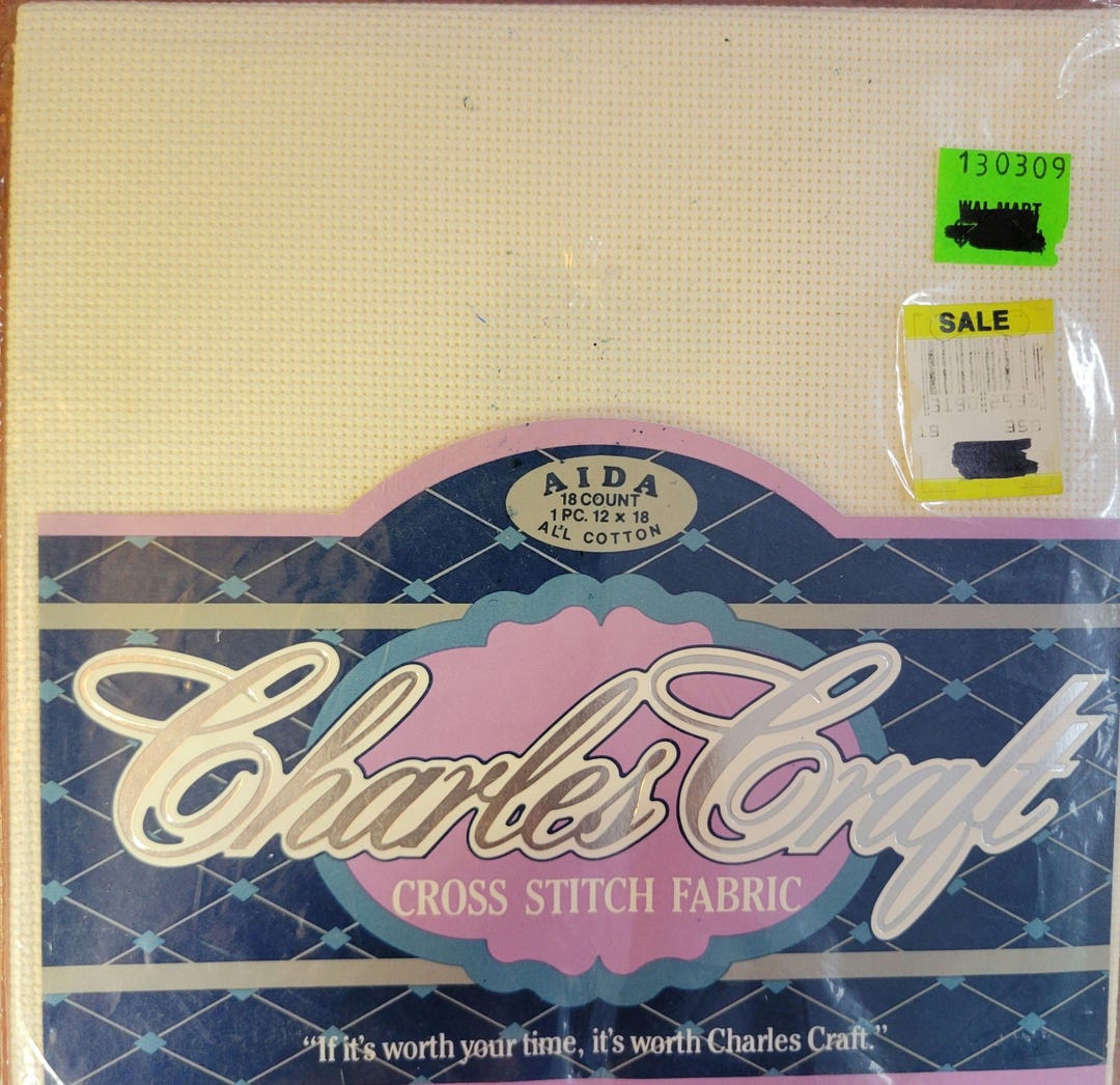 Charles Craft 18ct 12"x18" Aida Cloth White. FREE SHIPPING. - Etsy