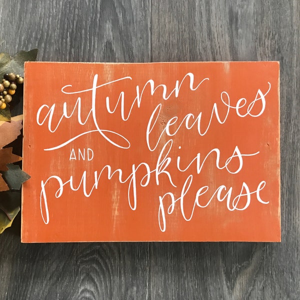 Fall Leaf Sign - Etsy
