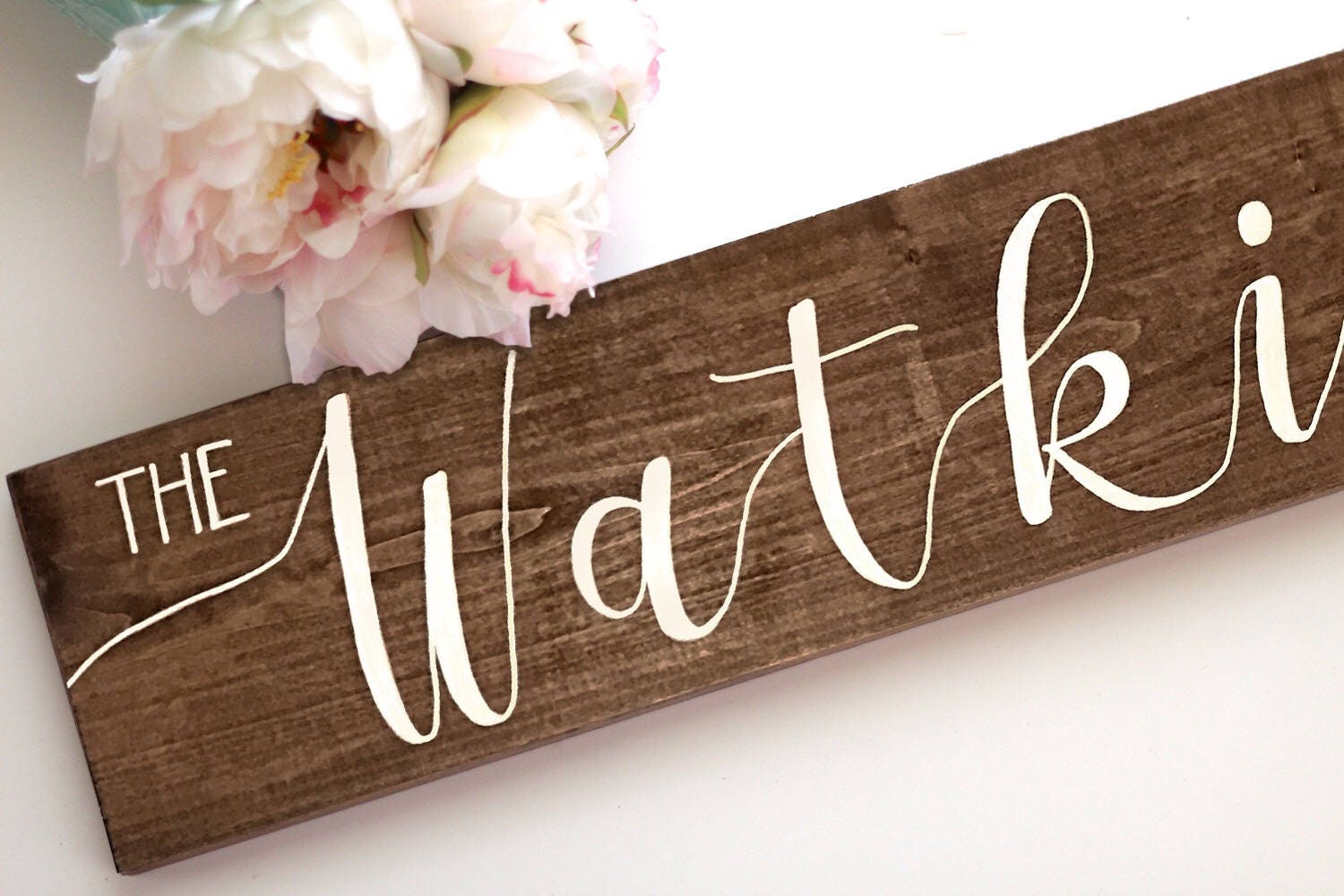 Custom Handlettered Wooden Name Sign 36x8 - Etsy