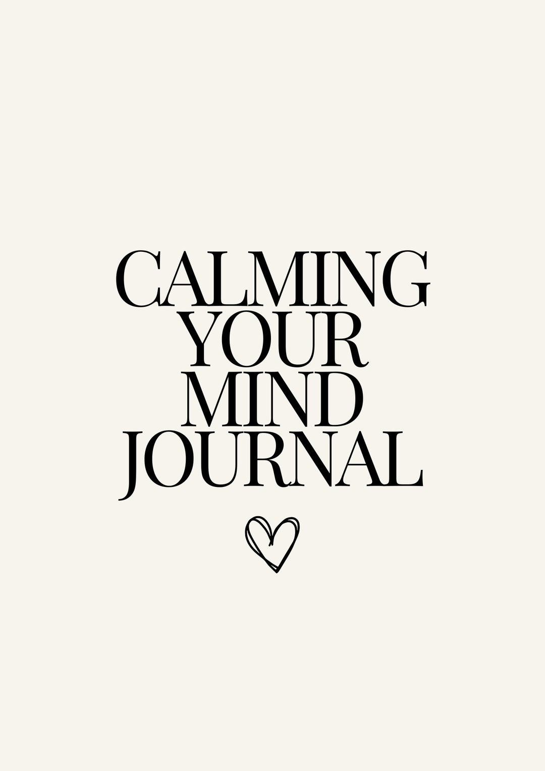 Calming the Mind Journal Printable - Etsy
