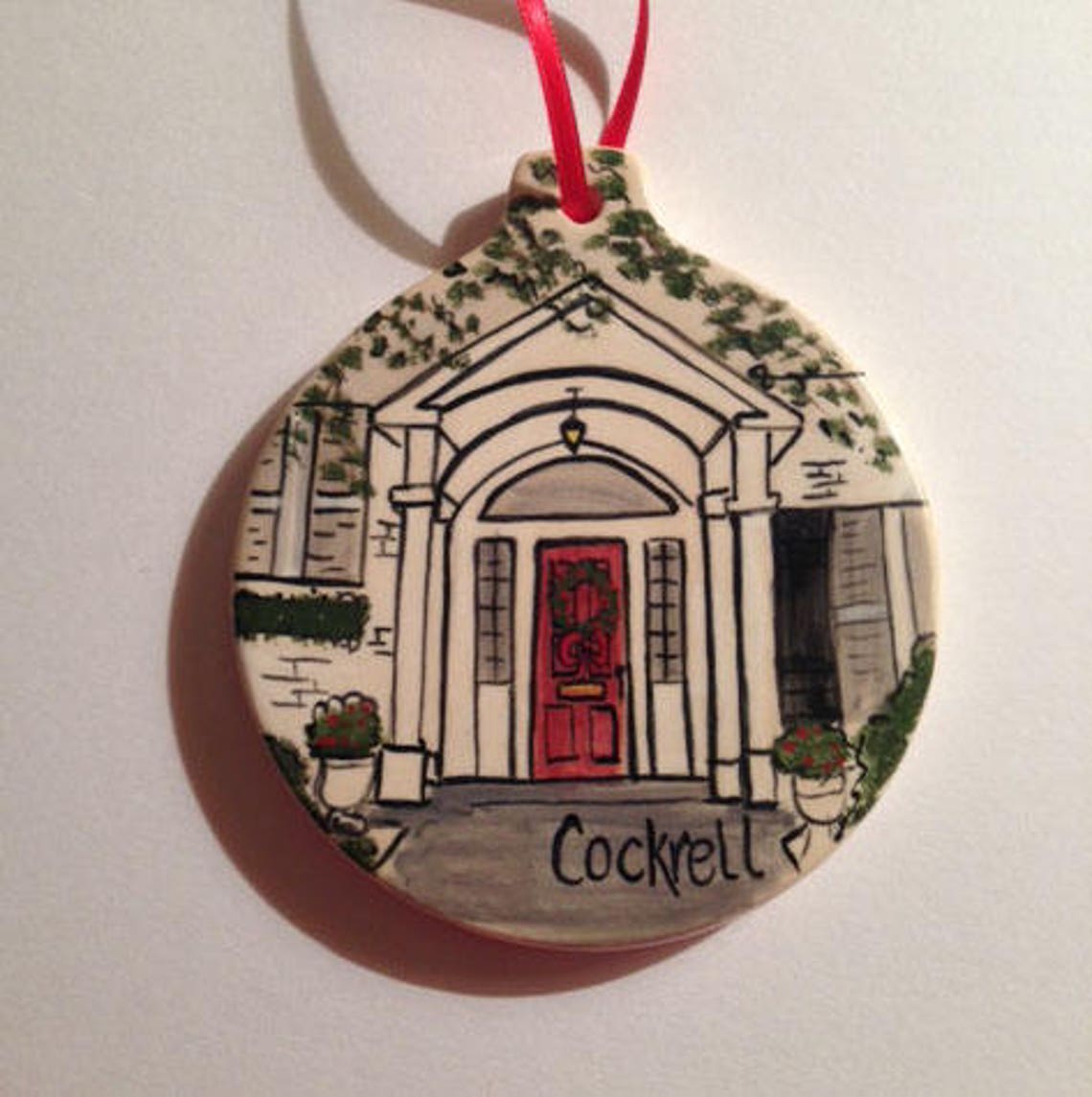Front Door Ceramic Christmas Ornament | Etsy